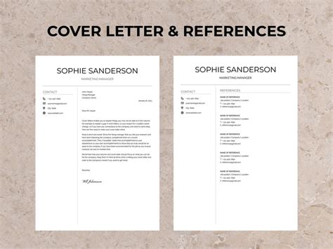 Resume Template Google Docs CV Template Bundle Word CV Etsy