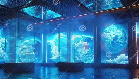3d Model Abstract Art Of Holographic Nextgen Abstract Global Weather Data Visualization Chamber