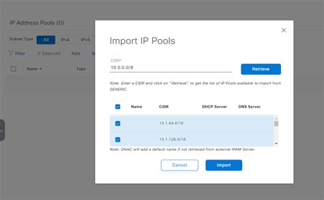 The Import From The Ipam Server Function Works Incorrectly Cisco Community