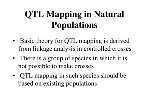 Ppt Qtl Mapping In Natural Populations Powerpoint Presentation Free