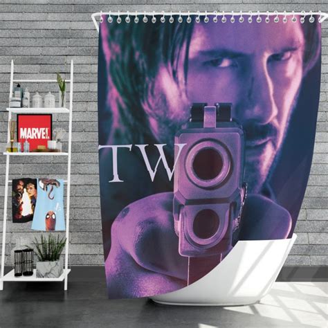John Wick Chapter Movie John Wick Keanu Reeves Shower Curtain