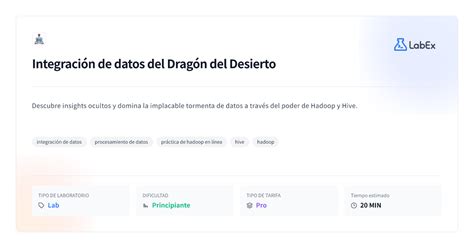 Dominando La Integración De Datos Con Hadoop Y Hive Labex