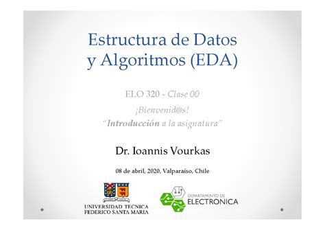 Apuntes Basicos Estructura De Datos Y Algoritmos EDA Dr Ioannis