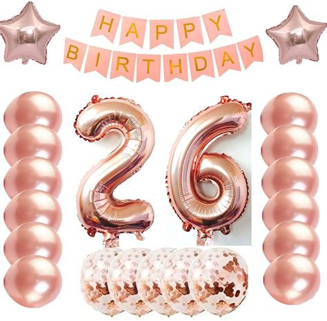 Sweet 26th Birthday Decorations Party Supplies 26th Birthday Balloons