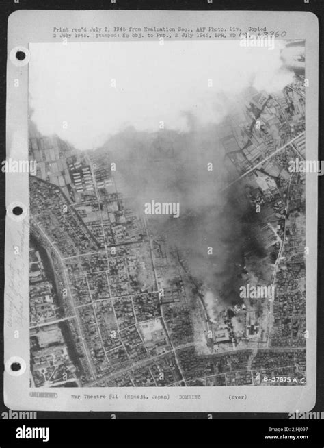 Smoke Billows Up From The Kawanishi Aircraft Company Plant At Himeji