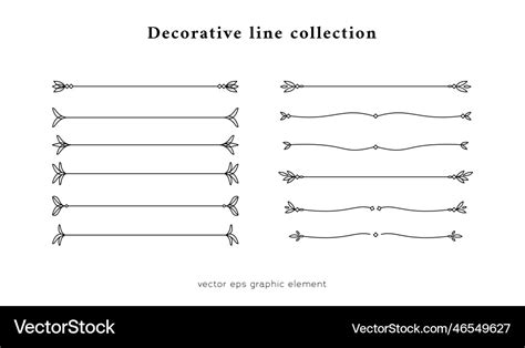 Decorative Line Divider Graphic Element Collection