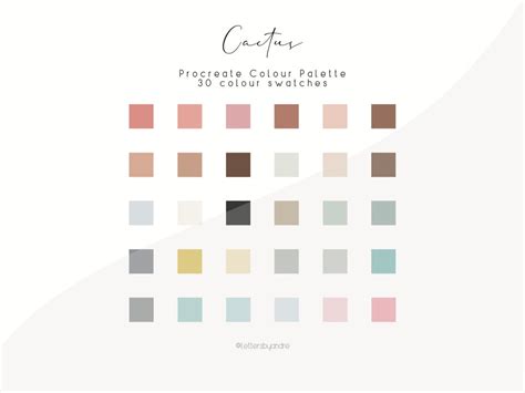 Procreate Color Palette Color Palette Digital Color Palette Color