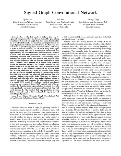 Pdf Signed Graph Convolutional Network