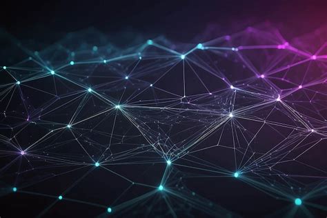 Premium Photo Grid Network Connection Abstract Node Background Stock Illustration