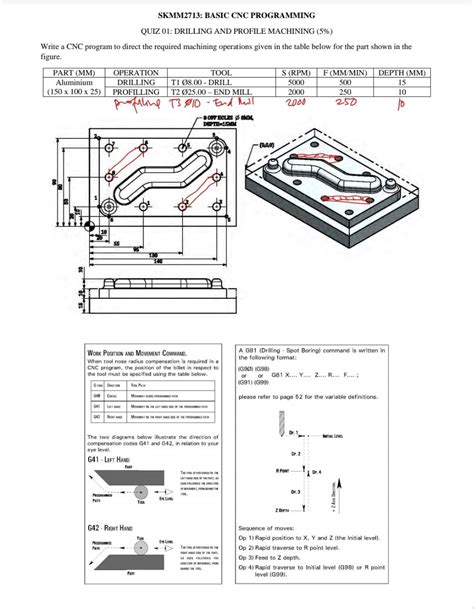 Write A CNC Program To Direct The Required Machining Chegg