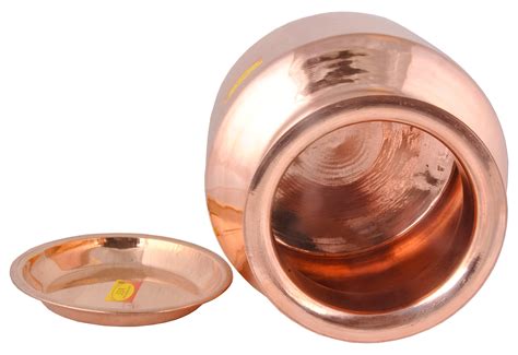 100 Pure Copper Pot Matka Container With Lid 55 Litre Water Storin