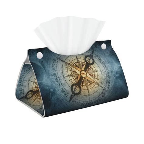 Honeii Vintage Compass For Tissue Box Coverholder Covers Rectangular