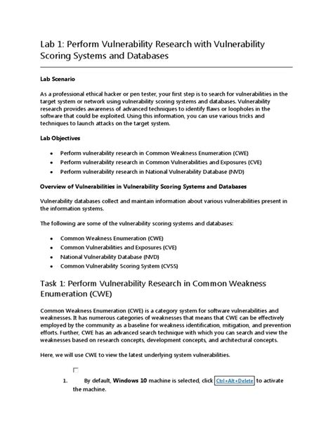 Lab 4 Vulnerability Analysis Pdf Vulnerability Computing World Wide Web