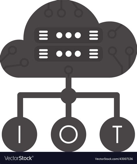 Internet Thing Logo Symbol Iot Concept Flat Vector Image