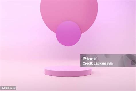 분홍색 원형 원형 또는 원통형 무대 또는 광고 및 제품 프레젠테이션을 위한 연단 템플릿 0명에 대한 스톡 사진 및 기타 이미지