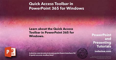 Quick Access Toolbar In Powerpoint 365 For Windows