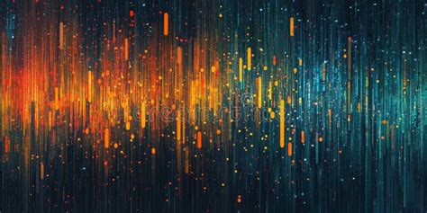 Vibrant Digital Waveforms Exploring The Intersection Of Light And