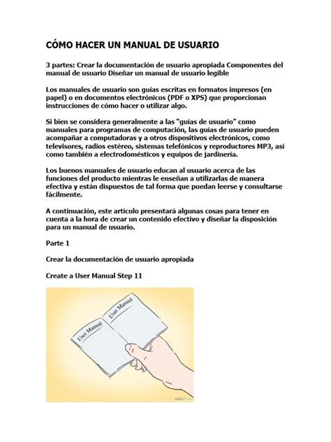 Como Hacer Un Manual De Usuario 3 Partes Pdf Usuario Informática Programa De Computadora