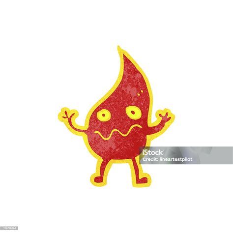 Kartun Semangat Api Kecil Ilustrasi Stok Unduh Gambar Sekarang Aneh Konsep Api Api