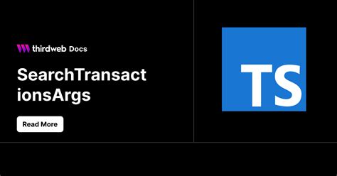 Searchtransactionsargs Typescript Sdk