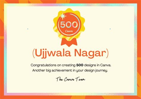 Ujjwala Nagar ↗️ On Linkedin Canva Designmilestone Creativejourney