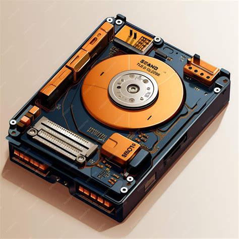 하 배경 3d 일러스트에 하드 디스크 드라이브의 고도로 렌더링 Ai 생성 이미지