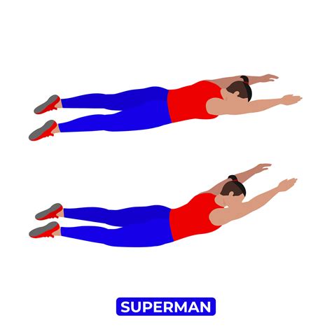 Vector Hombre Haciendo Superhombre Viparita Salabhasana Peso Corporal