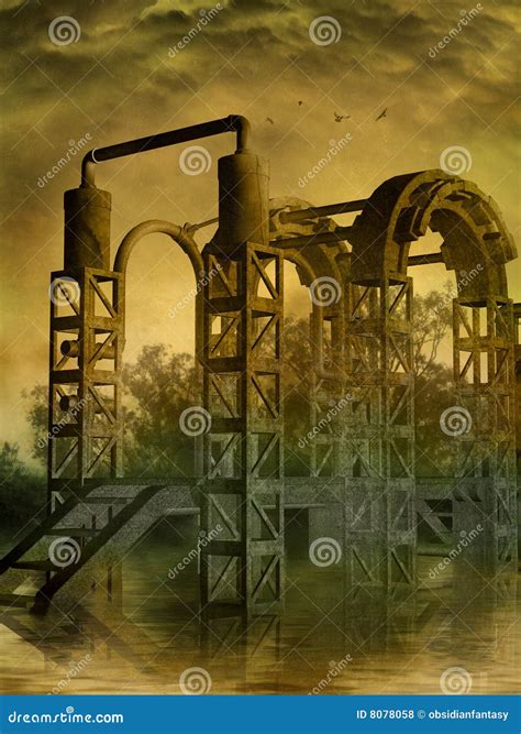 Sci Fi Scenery 02 Stock Illustration Illustration Of Cloudy 8078058