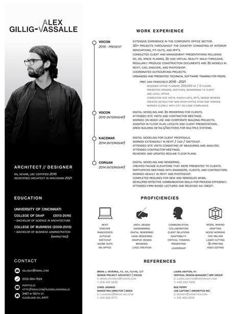 Architectural Resume Desain Cv Cv Kreatif Desain Grafis