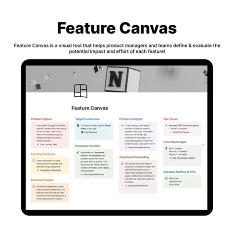 Feature Canvas Prototion Get Notion Template