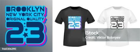 브루클린 뉴욕 티셔츠 우표 티 프린트 아플리케 배지 라벨 캐주얼 의류 또는 기타 인쇄 제품을위한 디자인 벡터 그림입니다 0명에 대한 스톡 벡터 아트 및 기타 이미지 Istock