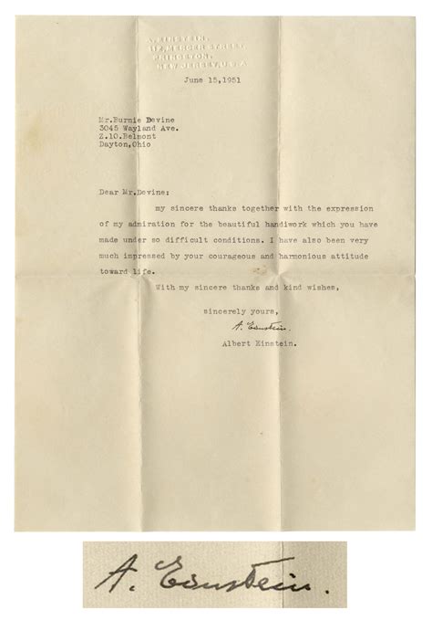 Lot Detail Albert Einstein Letter Signed I Have Also Been