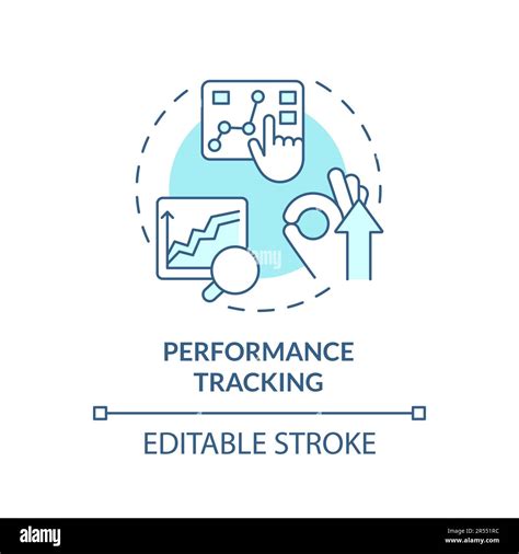 Performance Tracking Turquoise Concept Icon Stock Vector Image Art Alamy