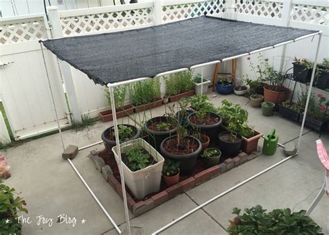 DIY Freestanding Shade Canopy For Garden THE JOY BLOG