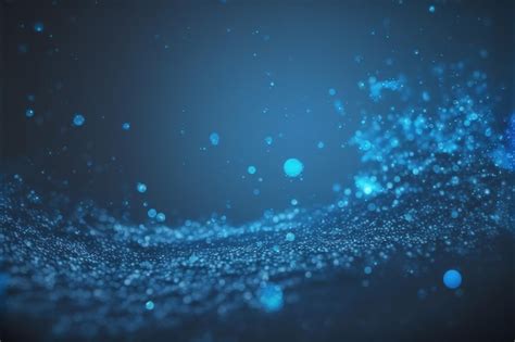 Premium Photo Blue Technology Abstract Background With Floating 3d Particles Texture