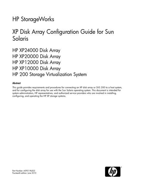 Xp Guide For Sun Solaris Pdf Operating System Computer Cluster