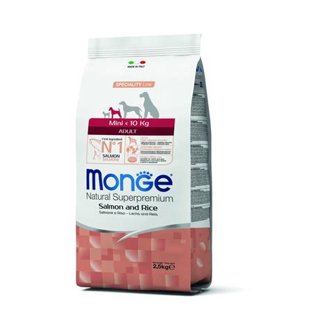 MONGE Mini Adult - losos i riža 2.5kg - Hop Shop