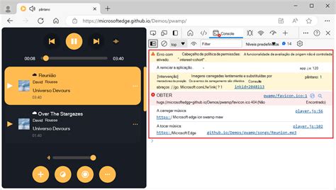 Referência De Funcionalidades Da Consola Microsoft Edge Developer