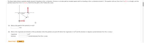 Solved The Figure Below Shows A Particle Initially At Point Chegg