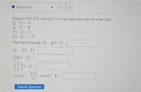 Solved Suppose That F X And G X Are Two Functions And We Chegg Com