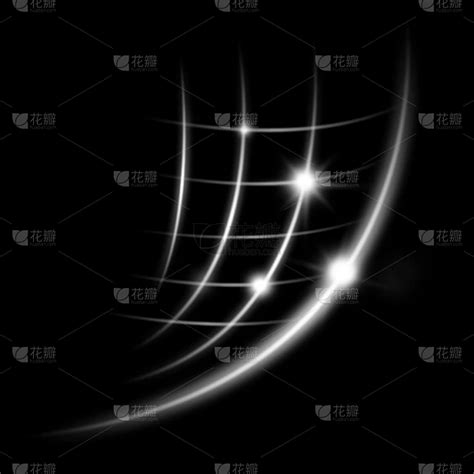 纹理系列科技感白色光点光线网格起伏网面元素素材 花瓣网
