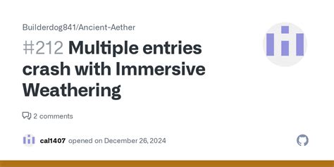 Multiple Entries Crash With Immersive Weathering · Issue 212