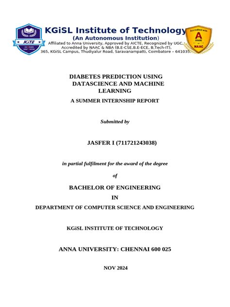 Sample Internship Report Pdf Receiver Operating Characteristic Machine Learning