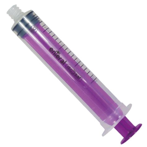 Oral Syringe Purple 60 Ml Enfit Connection Sterile