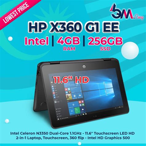 Touchscreen HP ProBook X G EE Laptop Intel Celeron GB GB SSD WIN WiFi