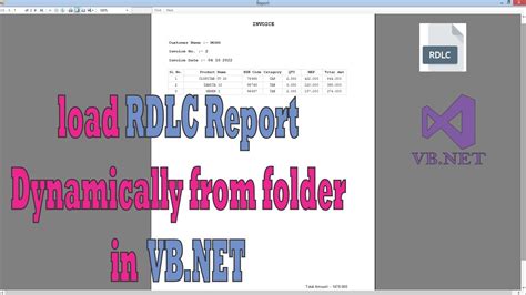 How To Load Rdlc Report Dynamically From Folder In Vbnet Youtube