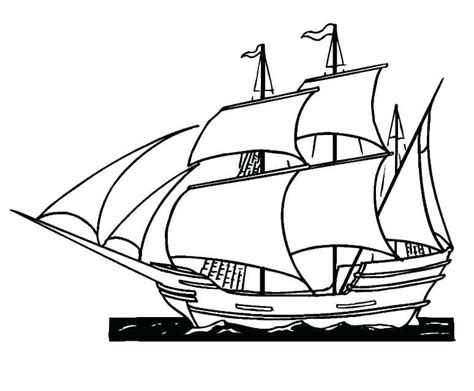 Mayflower Coloring Page