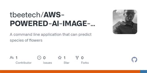 GitHub Tbeetech AWS POWERED AI IMAGE CLASSIFIER A Command Line