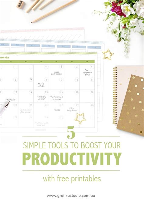 Productivity Calendar Template Printable Word Searches