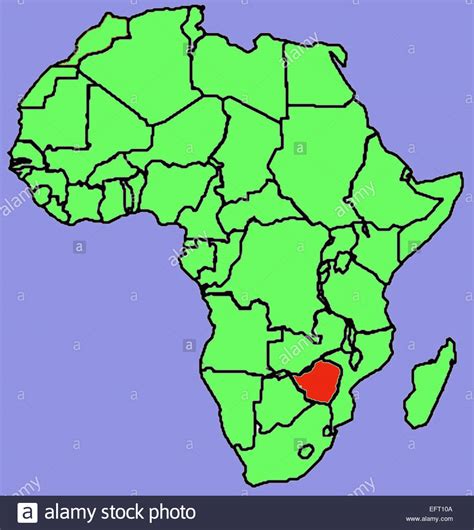 Zimbabwe On Map Of Africa